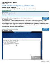 ILab Week Complete Lab Assessment Report March NETW Network Operating Systems