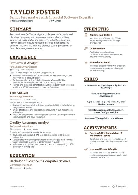 5 Software Test Analyst Resume Examples And Guide For 2024