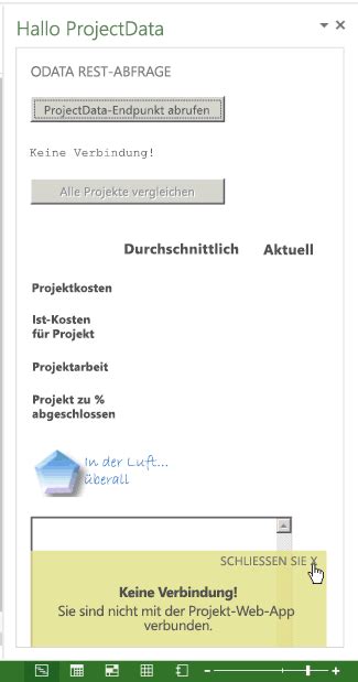 Erstellen Eines Project Add Ins Das Rest Mit Einem Lokalen Project