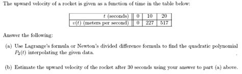 Solved Answer The Following A Use Lagrange S Formula Or Chegg