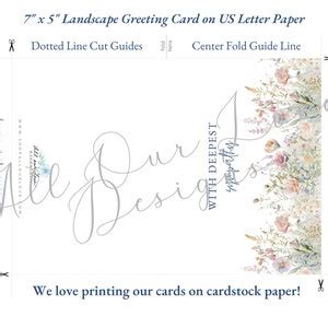 We Love You Card Floral Watercolor Digital Download Etsy
