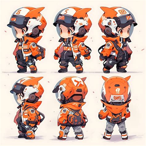Premium Photo Character Anime Of Male Chibi Kawaii Mecha Pilot