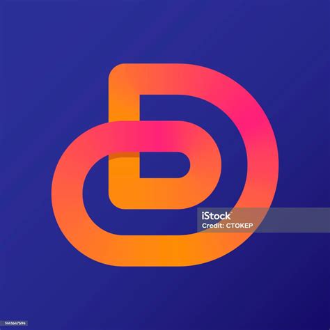 창조적 인 밝은 글꼴입니다 그라데이션 색상 현대 유행 알파벳입니다 편지 D 텍스트 글자 로고 디자인 0명에 대한 스톡 벡터 아트 및 기타 이미지 Istock