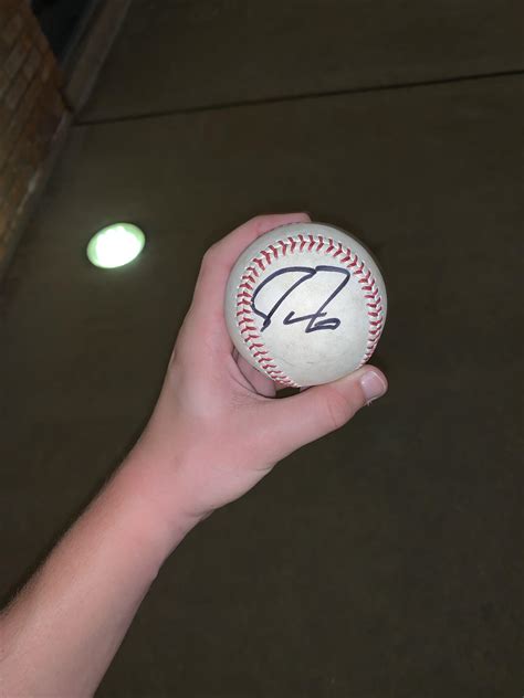 Not Only Did I Get To See Tork Play Got His Only Ball And Signature