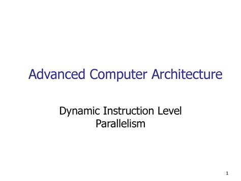 Advanced Computer Architecture Ppt Download