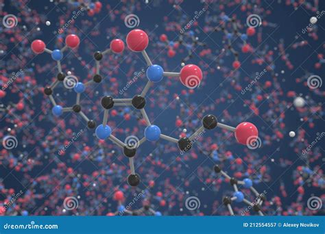 Metronidazole Molecule 3d Molecular Structure Ball And Stick Model