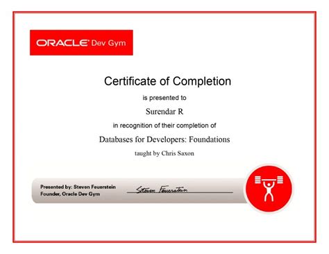 surendar r on linkedin oracle