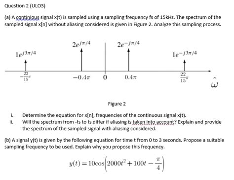 Solved Question Ulo3 Continuous Signal Xt Sampled Using Sampling