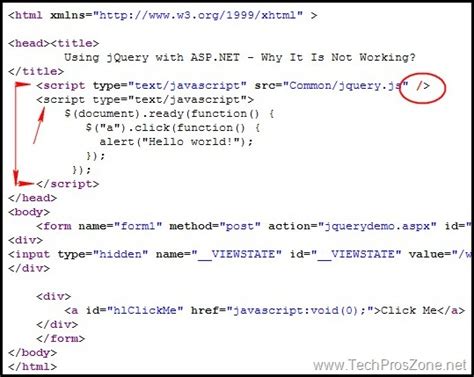 Using Jquery With Aspnet Why Is It Not Working Never Too Old To Learn