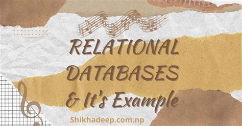 Explain Relational Database With Its Example