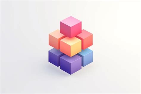 Premium Ai Image A Stack Of Colorful Cubes With One That Says The One Is Called