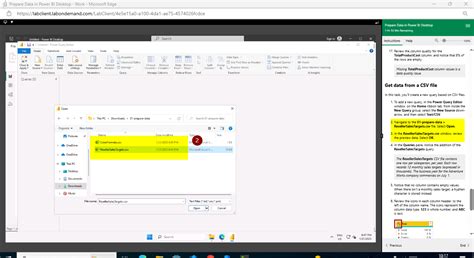 power bi lab in the module exercise prepare data in power bi desktop