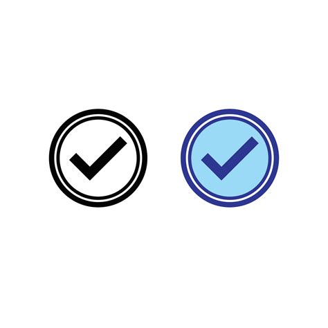 Correct Sign Logo Icon Illustration Colorful And Outline 21003160 Vector Art At Vecteezy