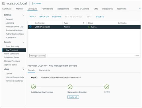 How To Configure A Vsphere Native Key Provider And Use Vtpm With Vms Vcloudies