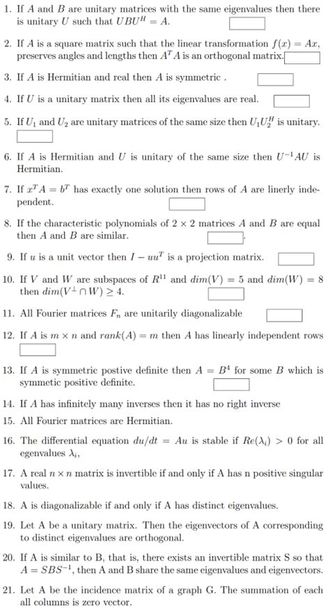 Solved If A And B Are Unitary Matrices With The Same Chegg