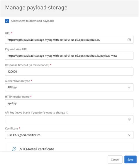 Partner Manager Payload Storage Api Implementation With External Ui