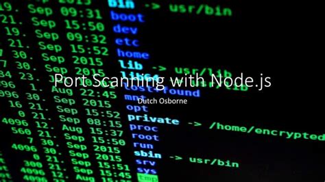 port scanning with node js