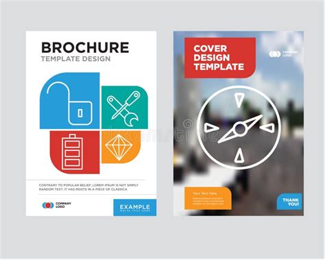 Compass Brochure Flyer Design Template Stock Illustration Illustration Of Flyer Concept
