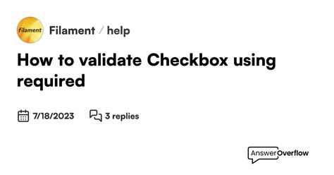 How To Validate Checkbox Using Required Filament