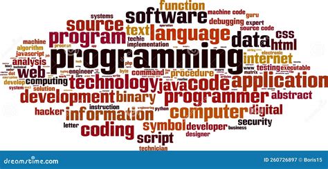 Programming Word Cloud Stock Vector Illustration Of Program