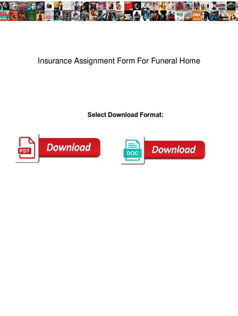 Fillable Online Insurance Assignment Form For Funeral Home Insurance Assignment Form For