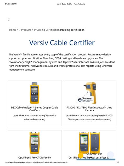 Versiv Cable Certifier Pdf