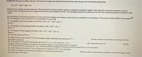 Solved Dusty Devin Company Is Soling Webcams The Product