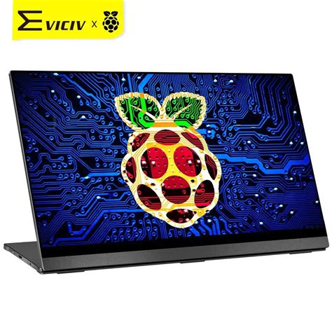 Eviciv Raspberry Pi 4 4k Touchscreen 15 6 Portable Monitor Auto Rotate Raspi Multi Touch