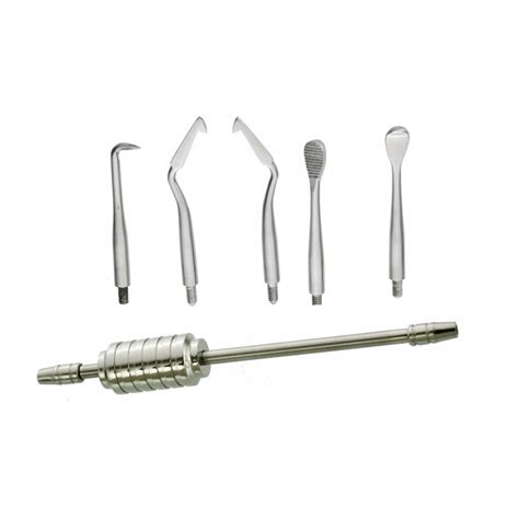 Crown Remover Manual Precision Tool With 5 Attachments For Dentistry