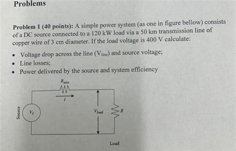 Solved Problems Problem Points A Simple Power System Chegg