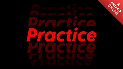 Practice | Red Stacked | Text Effect Generator