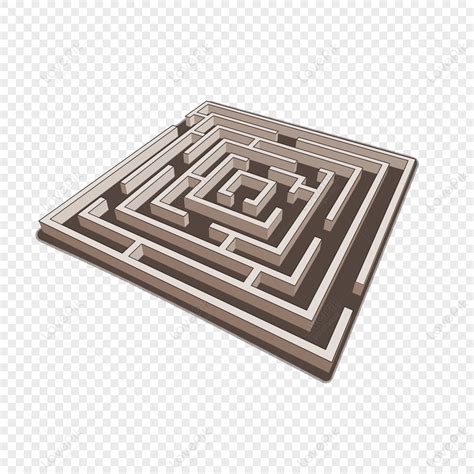 Earthy Labyrinth Clip Artcomplexgrey Mazebrainstorming Png Image