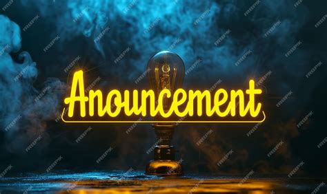 Premium Ai Image Announcement Text With Flashing Effect Attention