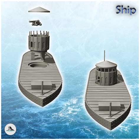 Stl File Uss Monitor 1862 Ironclad Warship 3 Usa America Acw American Civil War History
