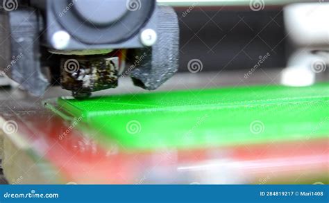 3d Printer 3d Printing Process Operation Working 3d Printer Close Up 3d Printer Stock Video