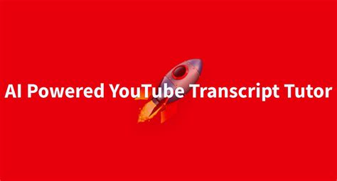 Ai Powered Youtube Transcript Tutor A Hugging Face Space By Midlajvalappil
