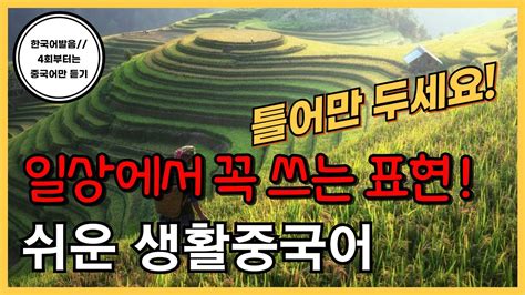 일상에서 꼭쓰는 표현 기초생활중국어 30문장103탄 틀어만두세요 한국어발음4회차부터 중국어만 연속듣기 생활중국어회화 실용중국어 기초중국어회화 중국어문장