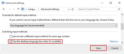 Show Or Hide Desktop Language Bar On Windows