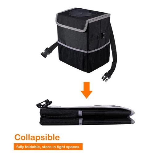 대량 사용자 정의 로고 앞 좌석 뒤 쓰레기 보관 용기 교수형 주최자 자동차 쓰레기통 커버 포함