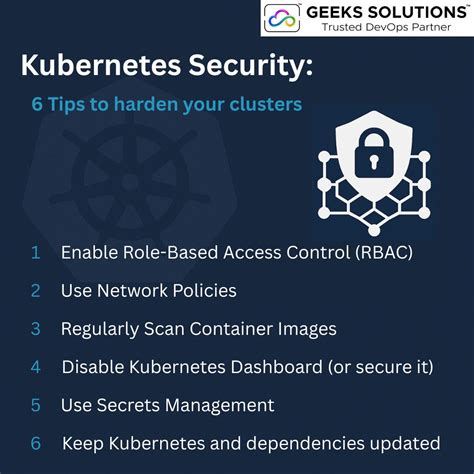 how to secure your kubernetes cluster geeks solutions posted on the topic linkedin