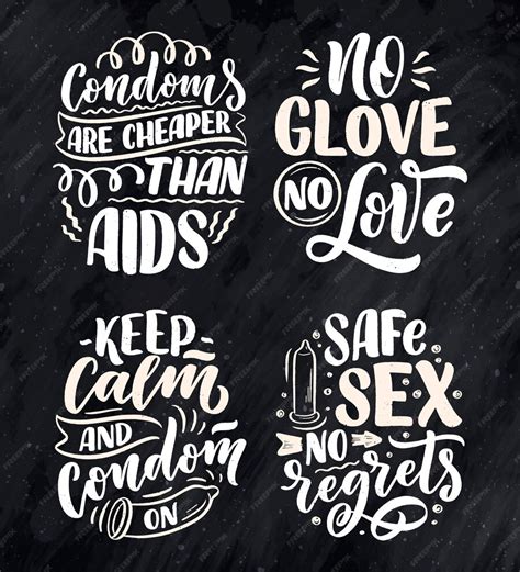 Premium Vector Safe Sex Slogans Great Design Lettering