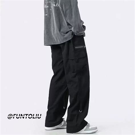 กางเกงคาร์โก้ลําลอง ผ้าฝ้าย ทรงหลวม เข้ากับทุกการแต่งกาย แฟชั่นทันสมัย สําหรับผู้ชาย Shopee