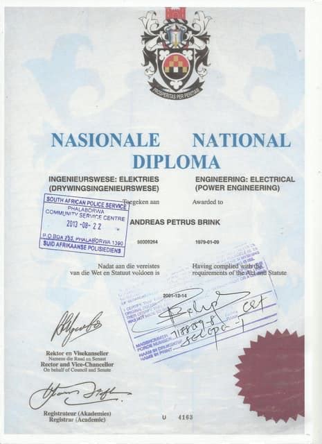 Diploma Electrical Engineering Certified Pdf
