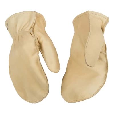 Mens Kinco Grain Cowhide Chopper Shell Mittens