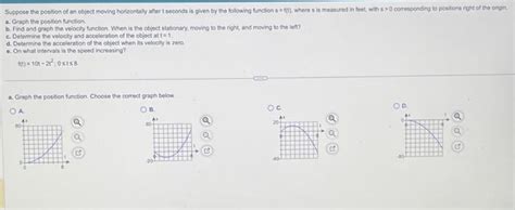 Suppose The Postion Of An Object Moving Horizontally Chegg