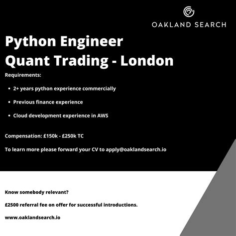 Oakland Search On Linkedin Softwareengineering Python Quanttrading