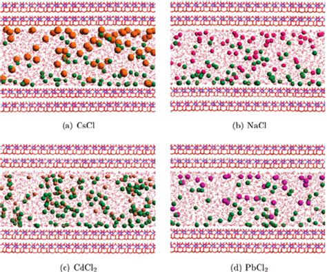 Atomic Density Profiles Of The Equilibrated 01 05 And 10 M Cscl