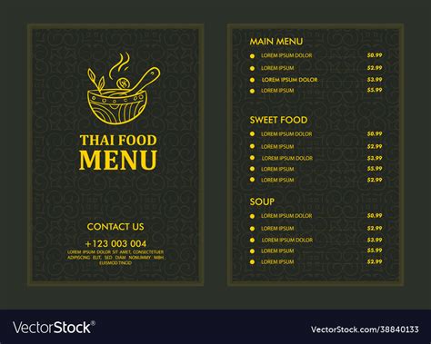Food Menu Design Template