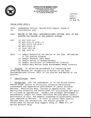 Marine Corps Letter Format Miscellaneous Documents