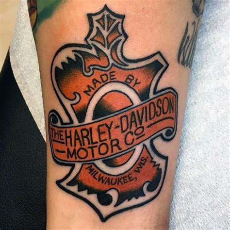 90 Harley Davidson Tattoos For Men Manly Motorcycle Designs